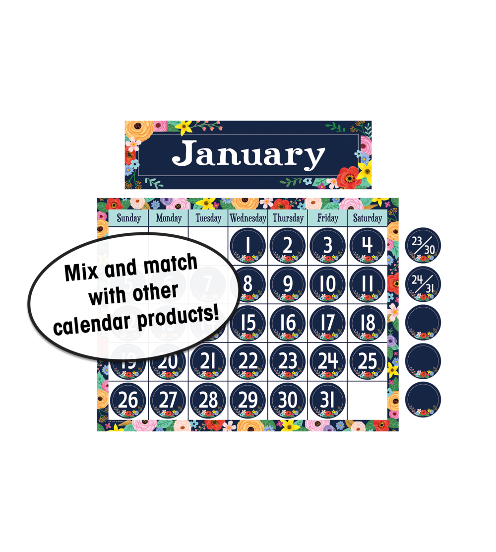 Wildflowers Calendar Chart