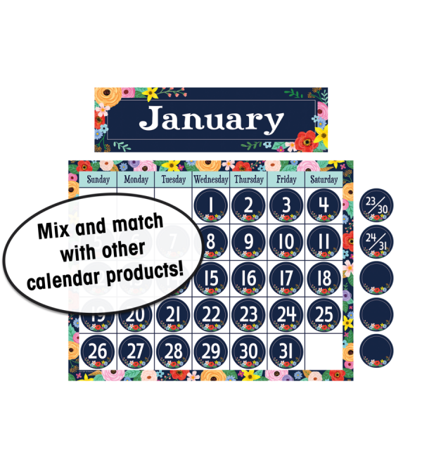 Wildflowers Calendar Chart